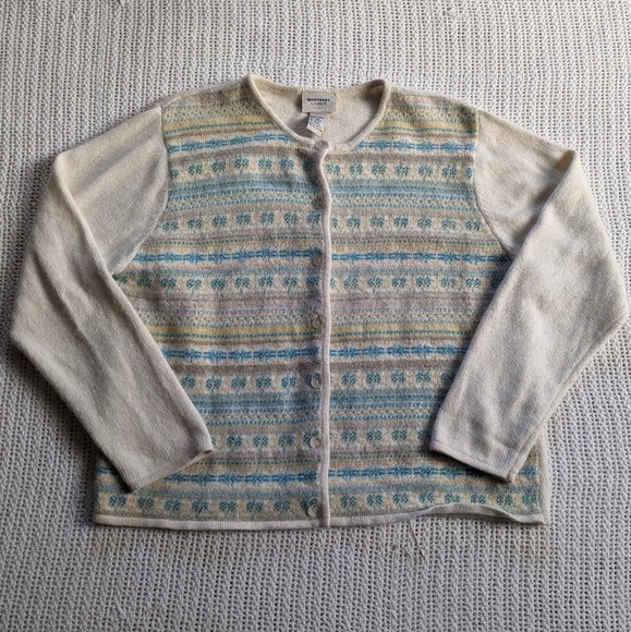Koret | Sweaters | Vtg Monterey By Koret Cardigan Pastel Fair Isle ...